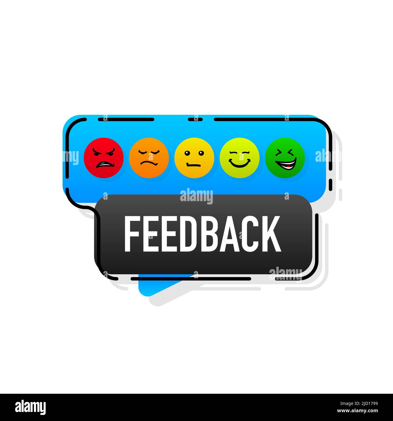 Vector Set of Emoticons. Sad and Happy Mood Icons. Feedback icon Stock ...