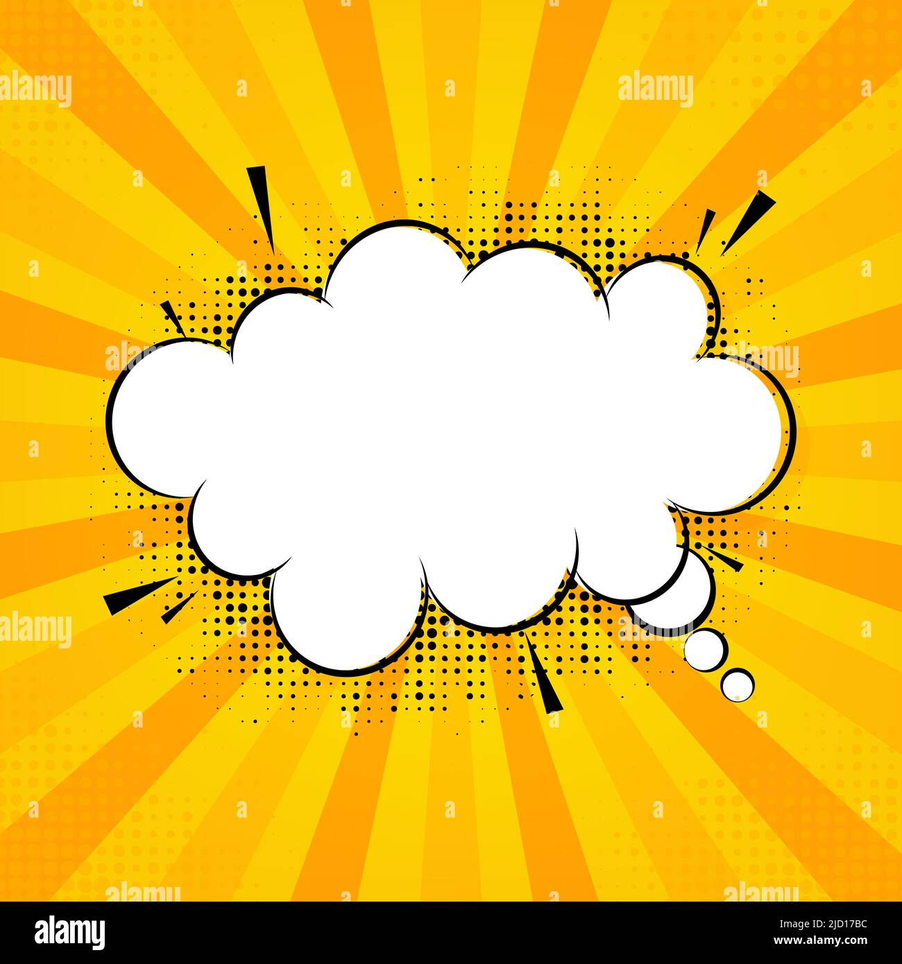 Pop art style. Retro vector illustration icon with pop bubble on yellow ...