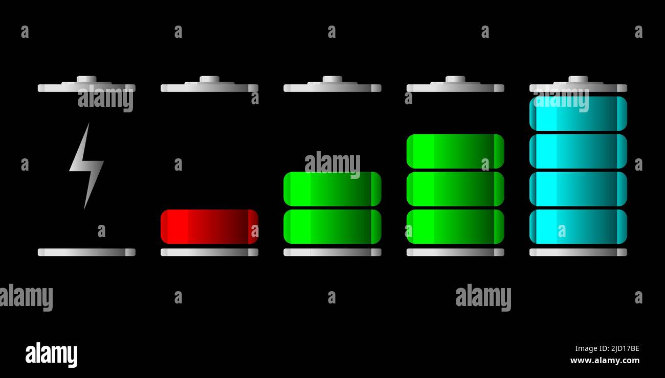 Battery load illustration isolated on white background, vector ...