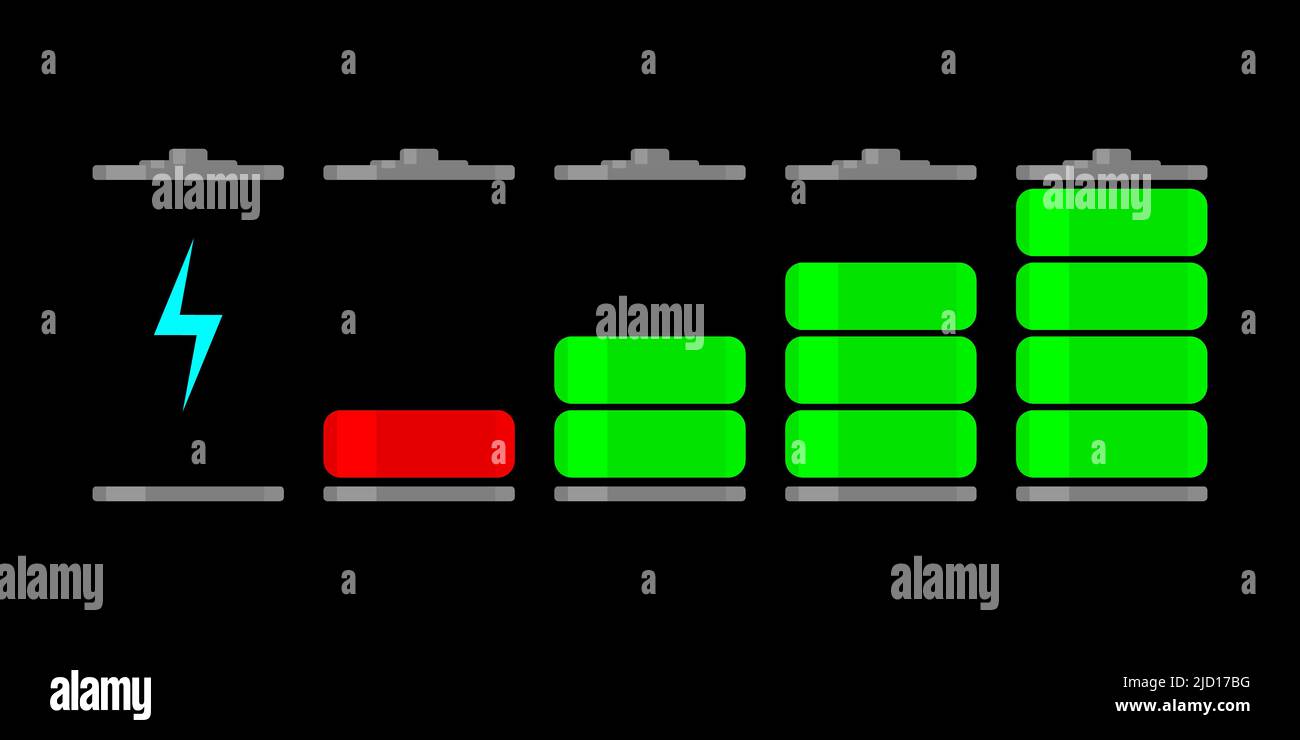 Battery load illustration isolated on white background, vector ...