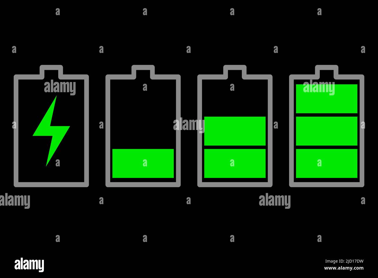 Battery load illustration isolated on white background, vector ...