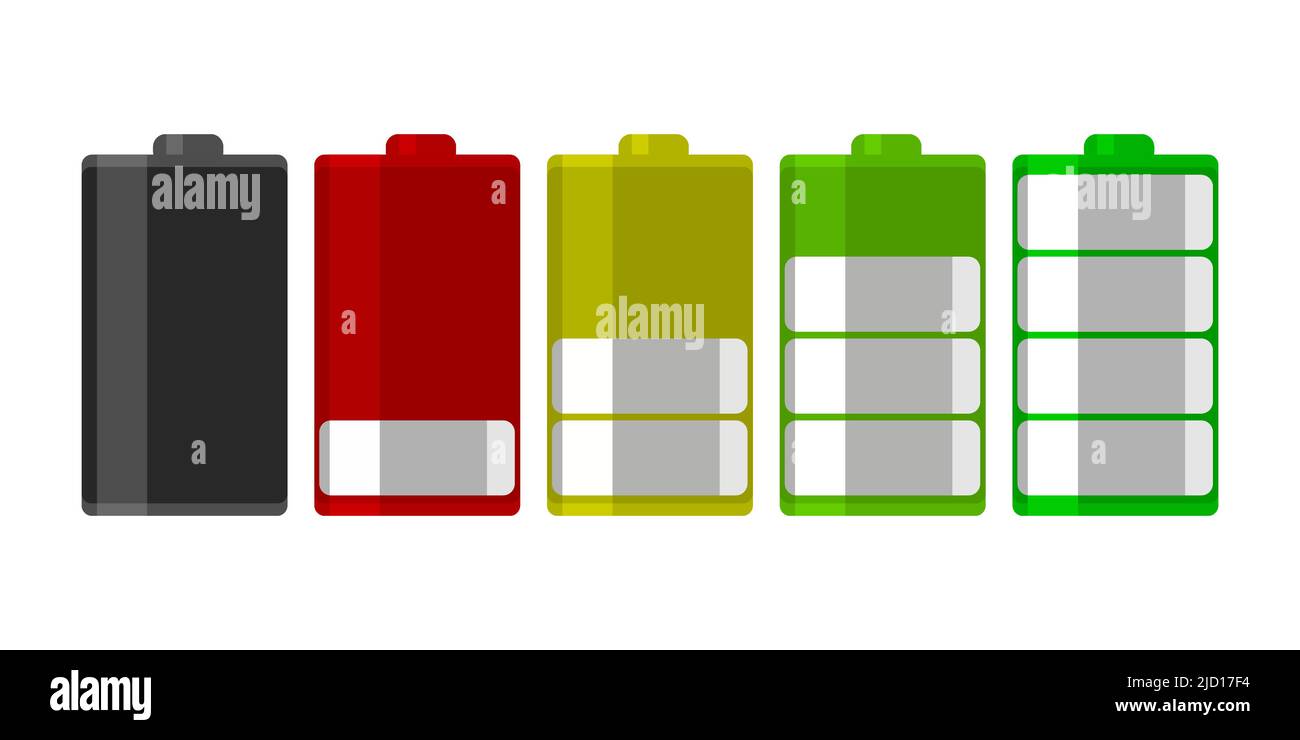 Battery load illustration isolated on white background, vector ...