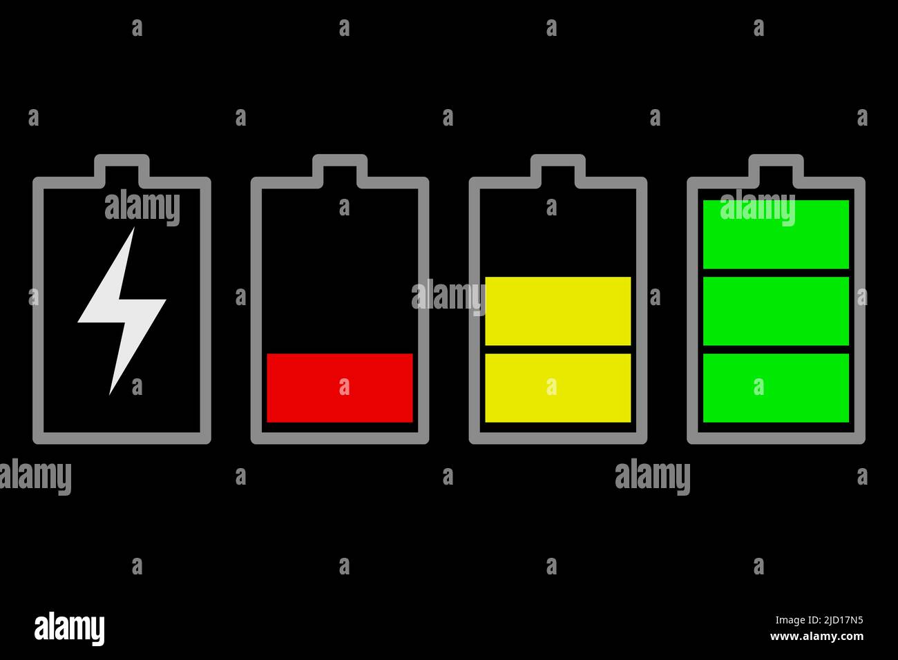 Battery load illustration isolated on white background, vector ...