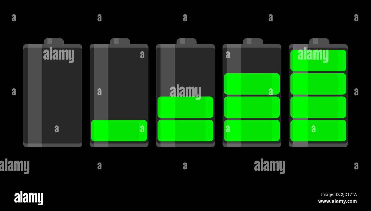 Battery load illustration isolated on white background, vector ...