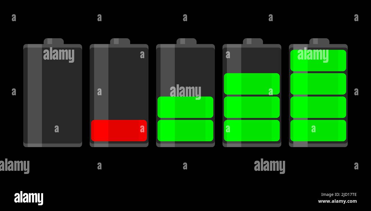 Battery load illustration isolated on white background, vector ...
