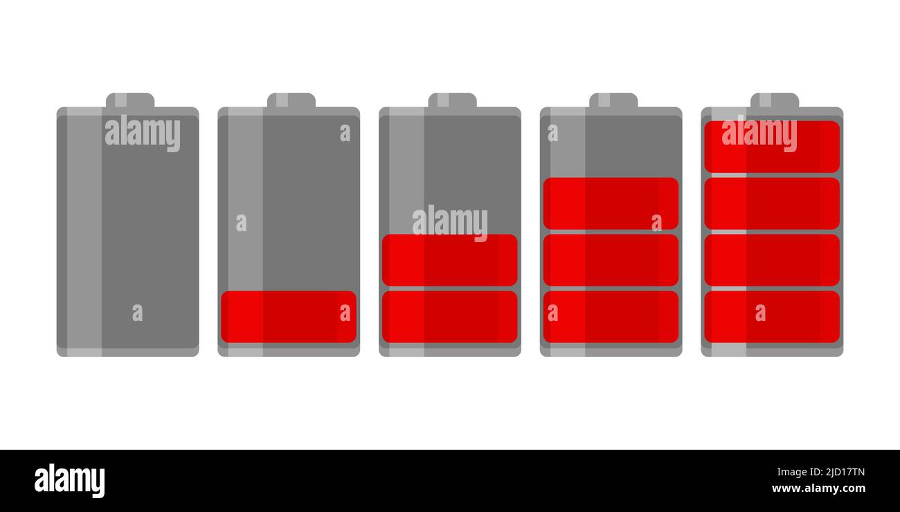 Battery load illustration isolated on white background, vector ...
