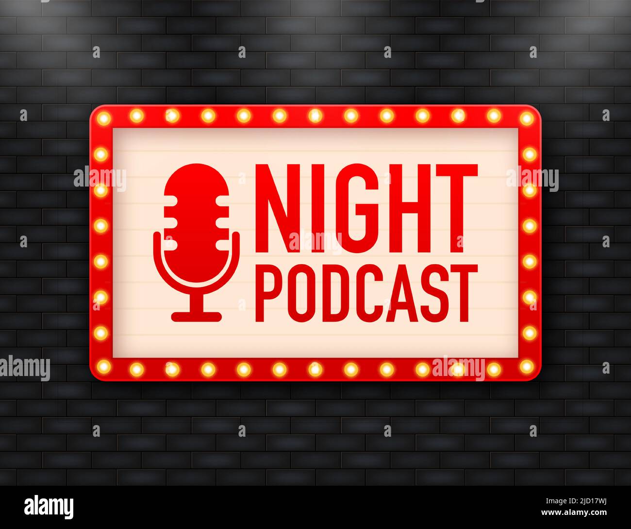 Night Podcast. Badge, icon stamp logo Vector illustration Stock Vector ...