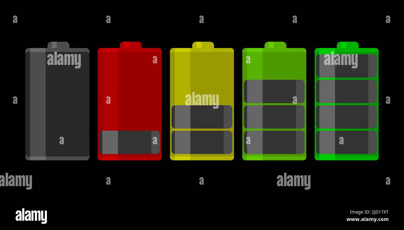 Battery load illustration isolated on white background, vector ...