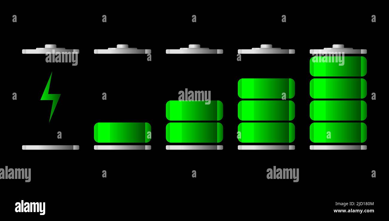 Battery load illustration isolated on white background, vector ...