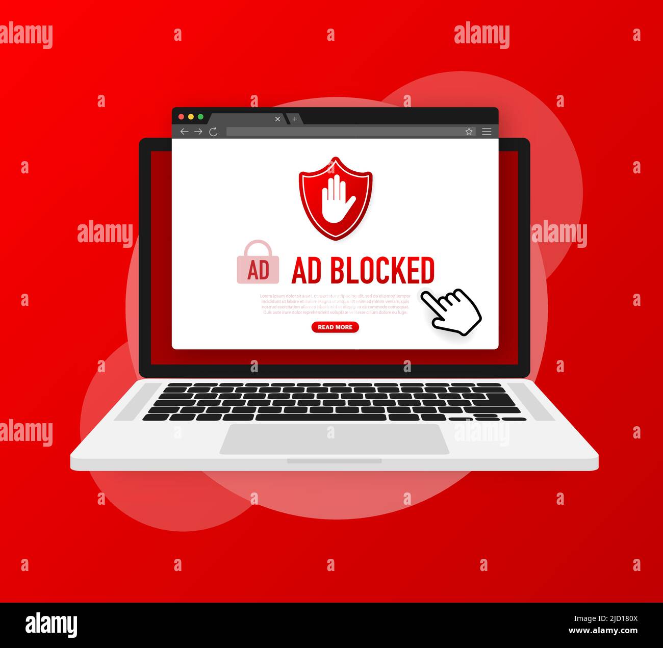 Advertising with ad blocked for promotion design. Vector illustration ...