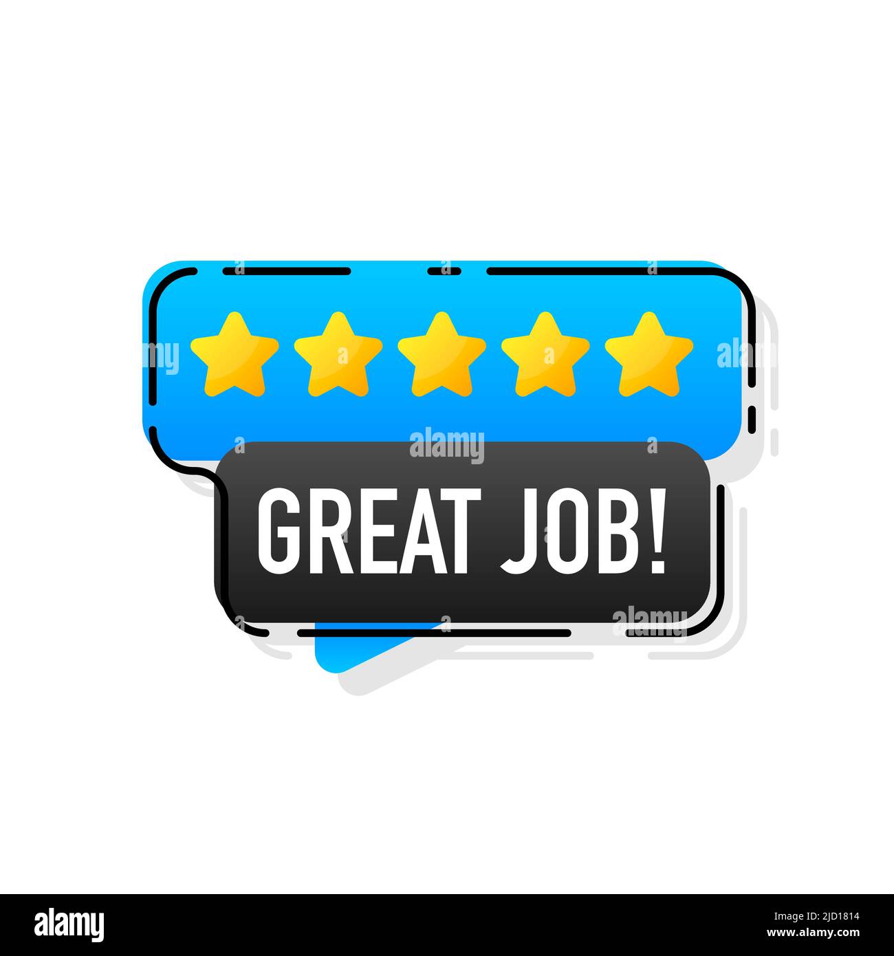 Great job bubble banner in 3D style on white background. Vector illustration Stock Vector Image ...