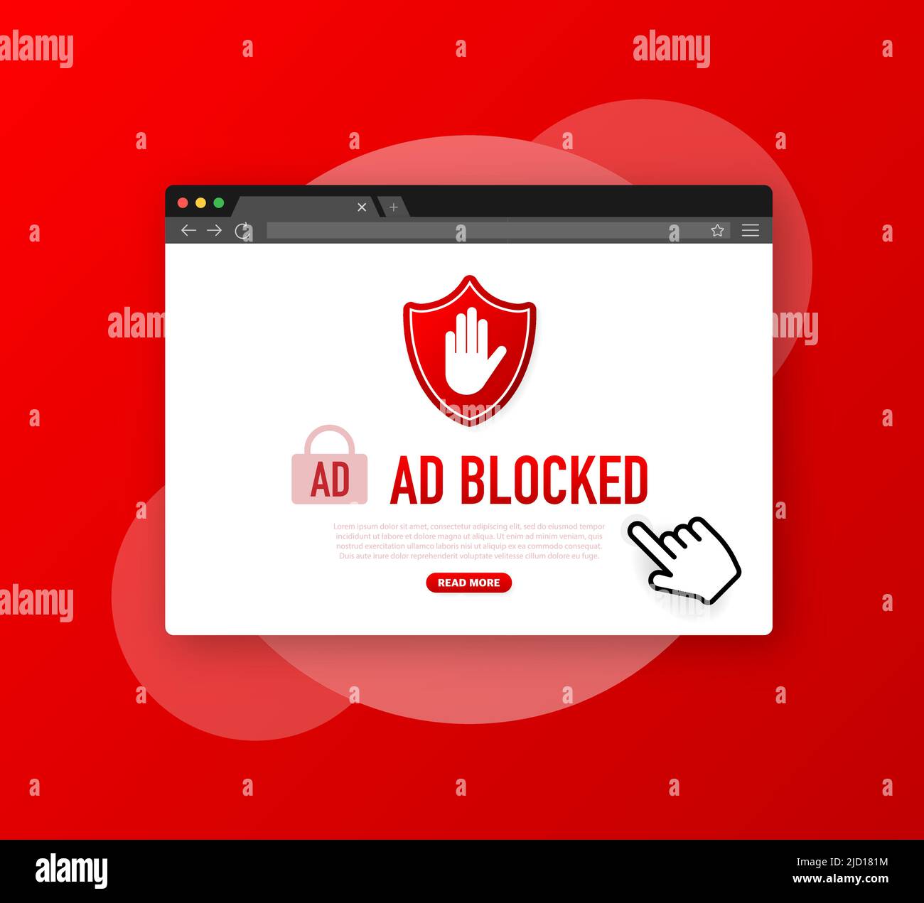 Advertising with ad blocked for promotion design. Vector illustration ...