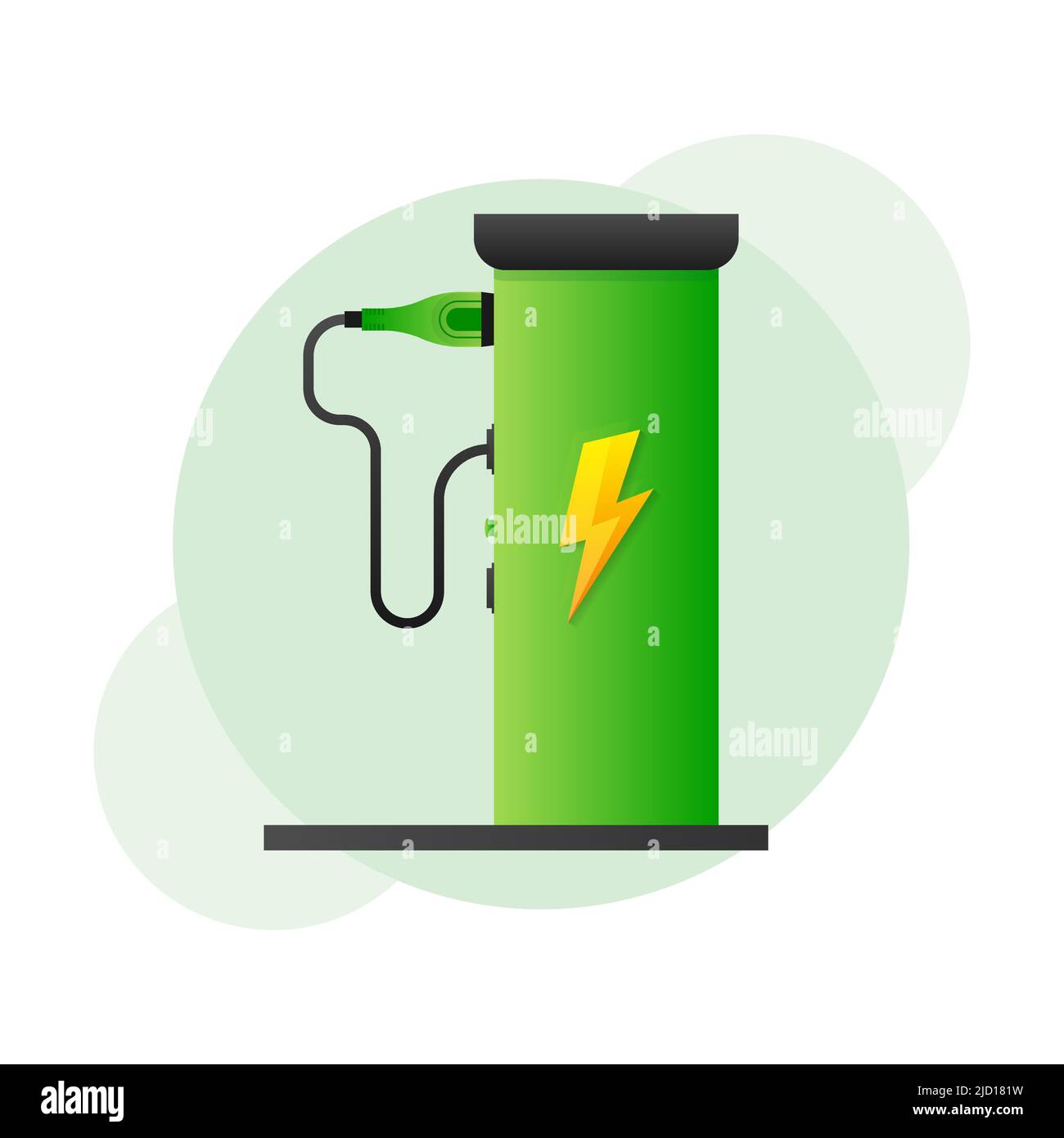 Charge car for web design. Vector illustration. Ecology concept Stock ...