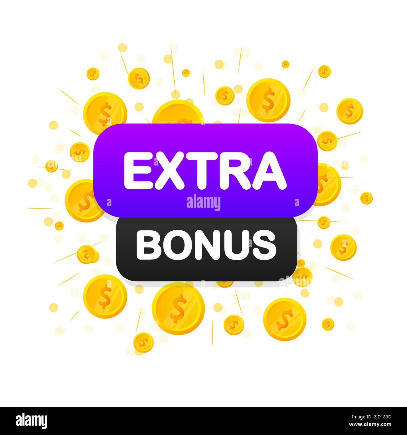 Extra bonus. Realistic banner. Product advertising. Web design. Vector ...