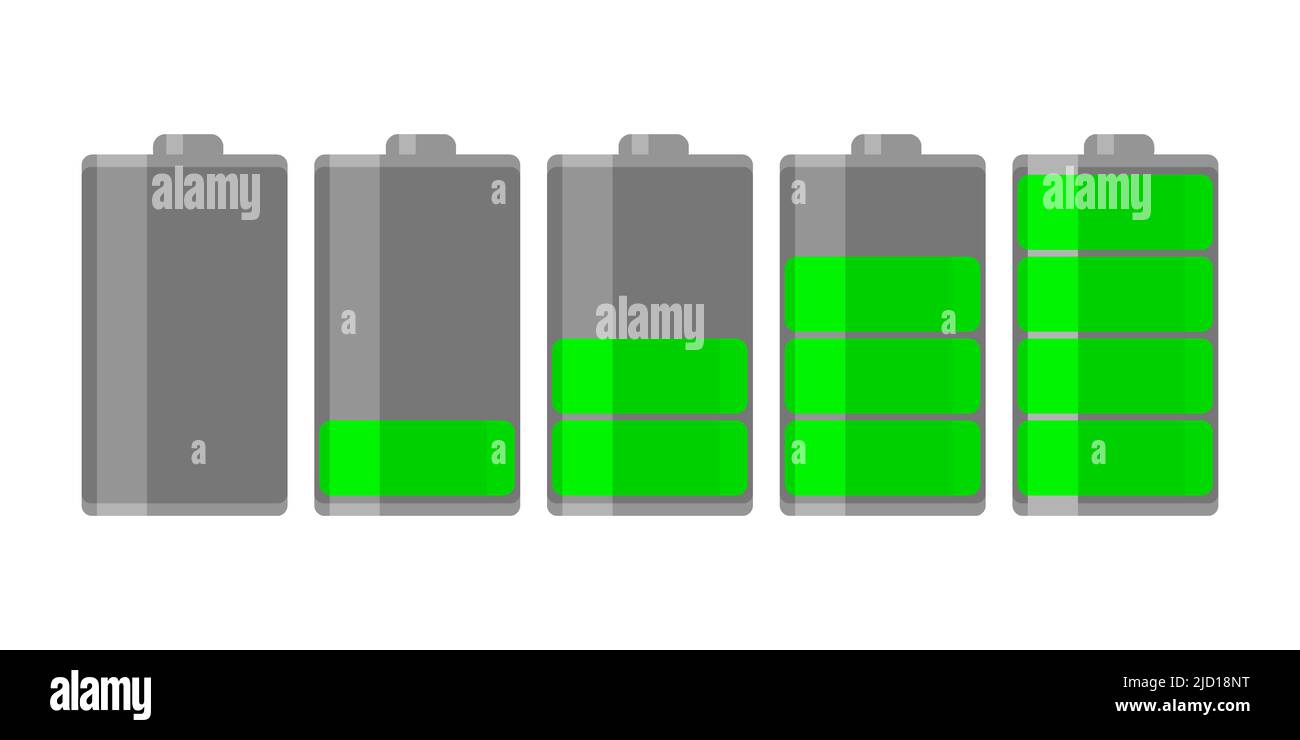 Battery load illustration isolated on white background, vector ...
