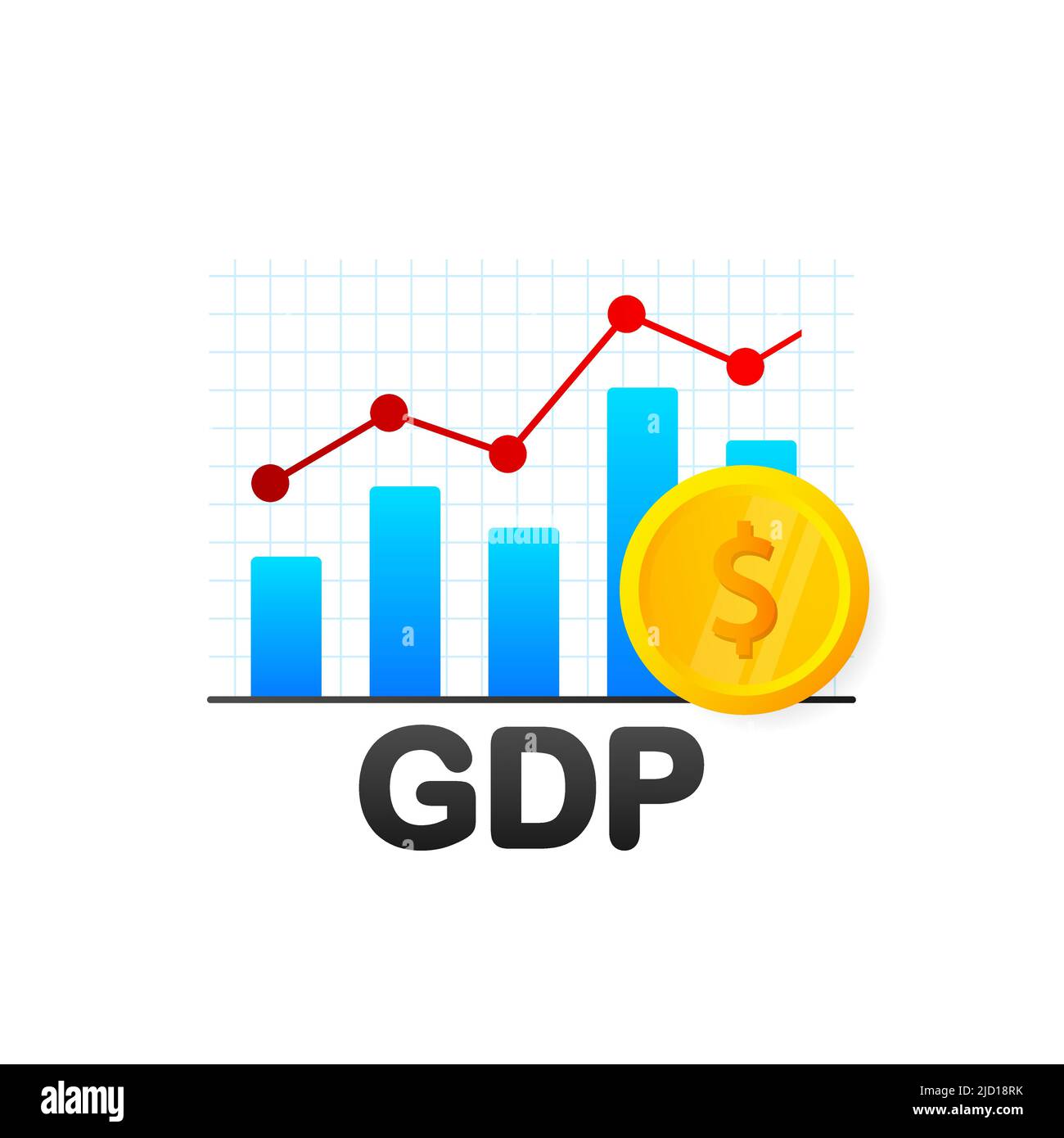 Arrow vector icon. GDP - Gross Domestic Product acronym. Business ...