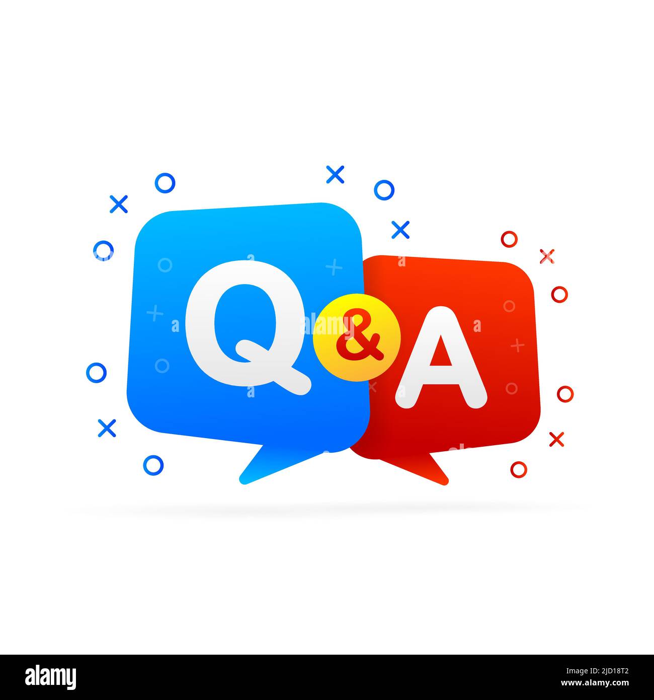 Question and Answer Bubble Chat icon. Vector illustration Stock Vector ...