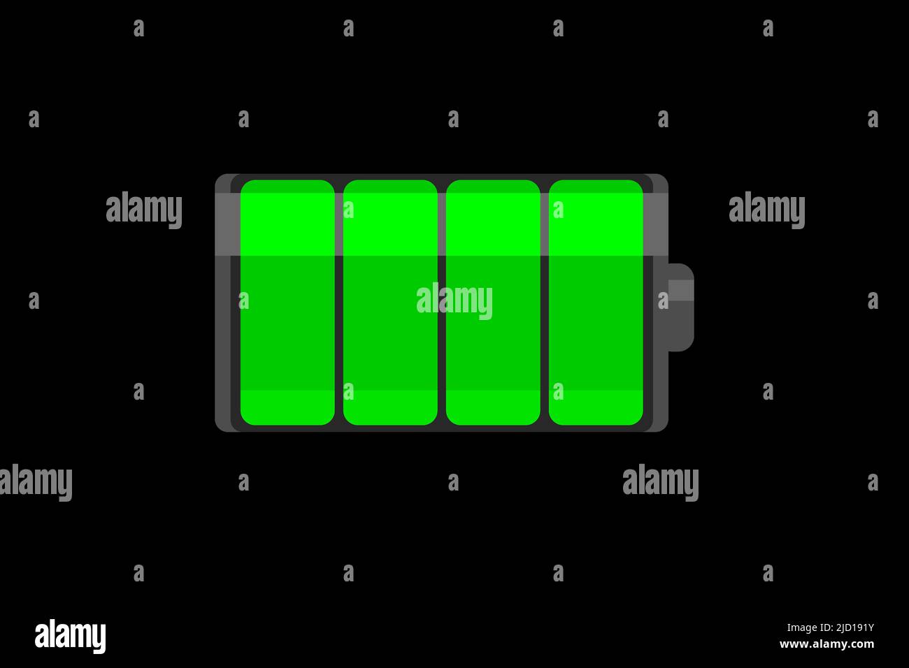 Battery load illustration isolated on white background, vector ...