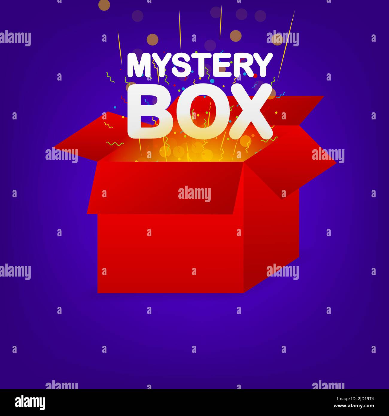 Red mystery box on light background. Premium vector. Digital background ...