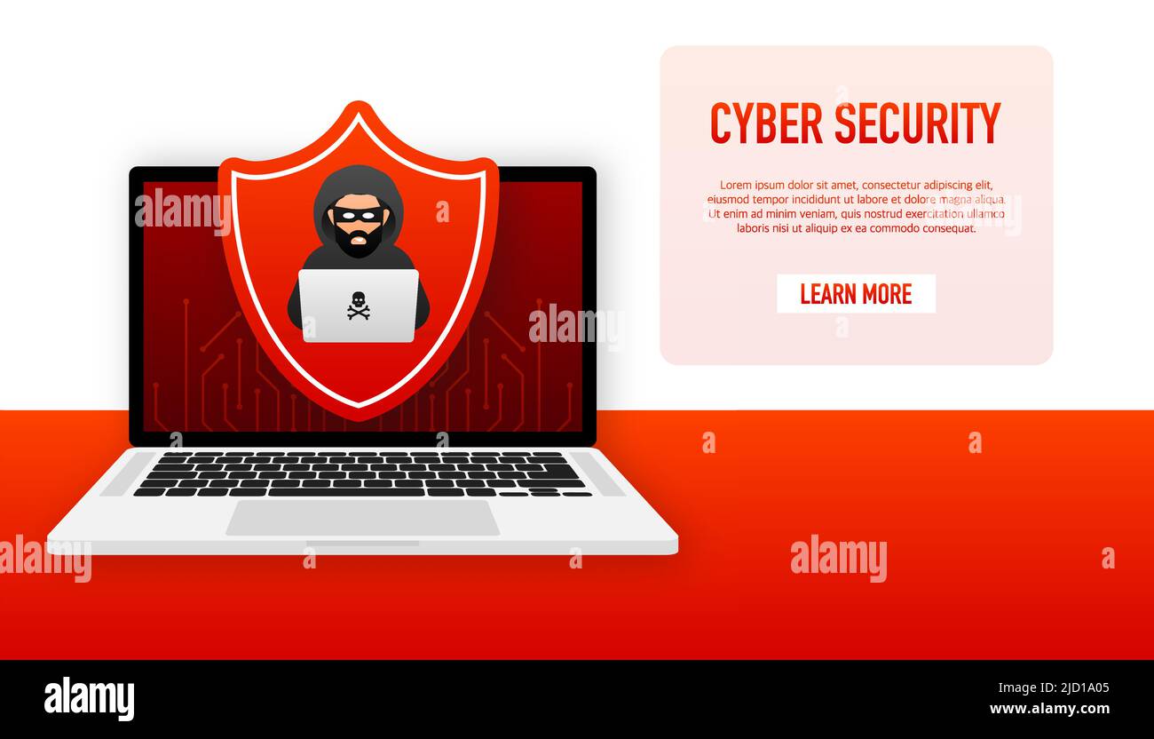 Hacked, great design for any purposes. Internet technology. Cyber crime, hacker attack. Phishing ...