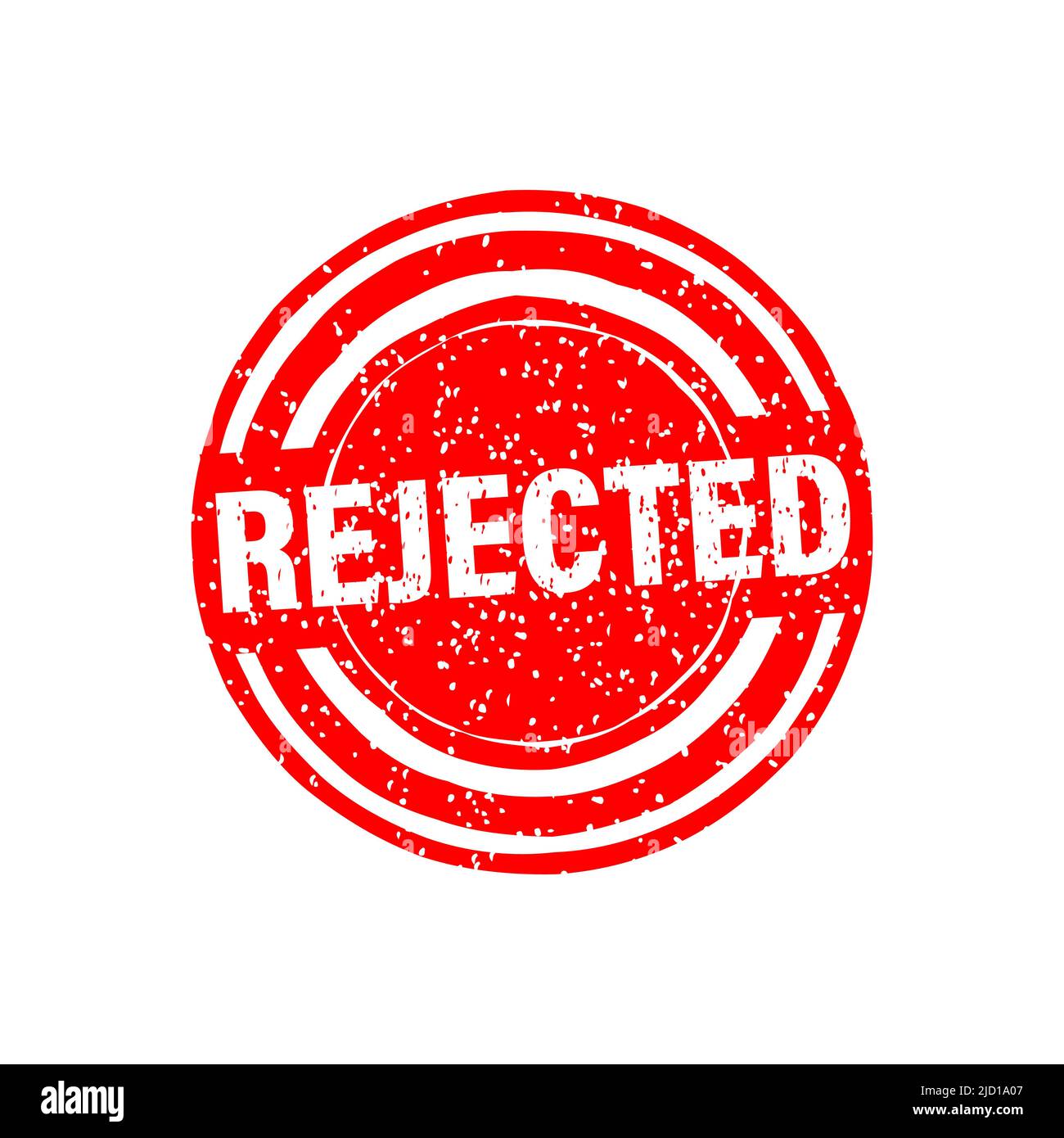 Red rejected stamp in vintage style on white background. Vector design ...