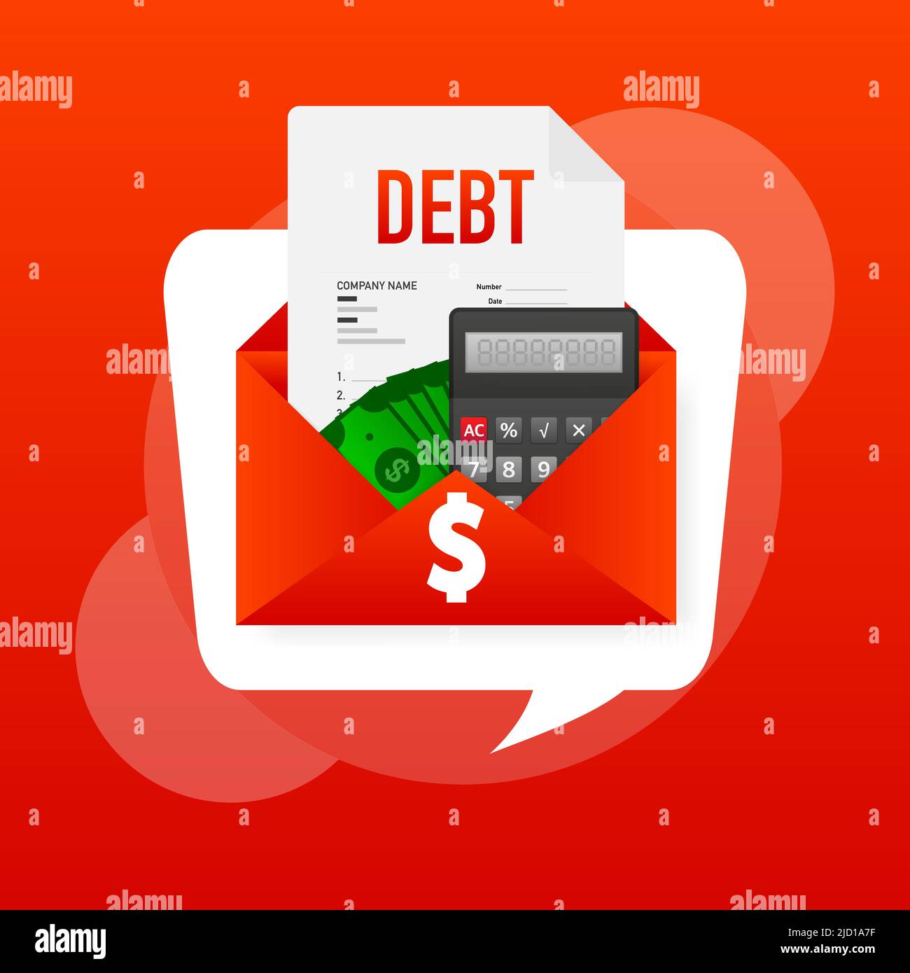 Debts and credit, Struggle for your business. Card for concept design ...