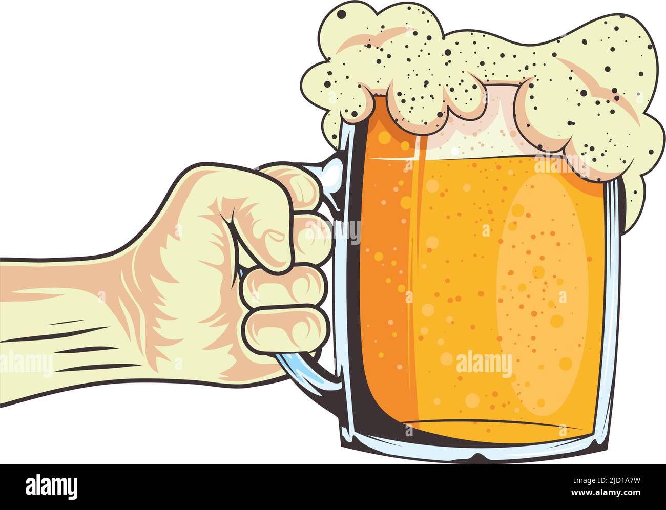 hand with beer jar icon Stock Vector Image & Art - Alamy
