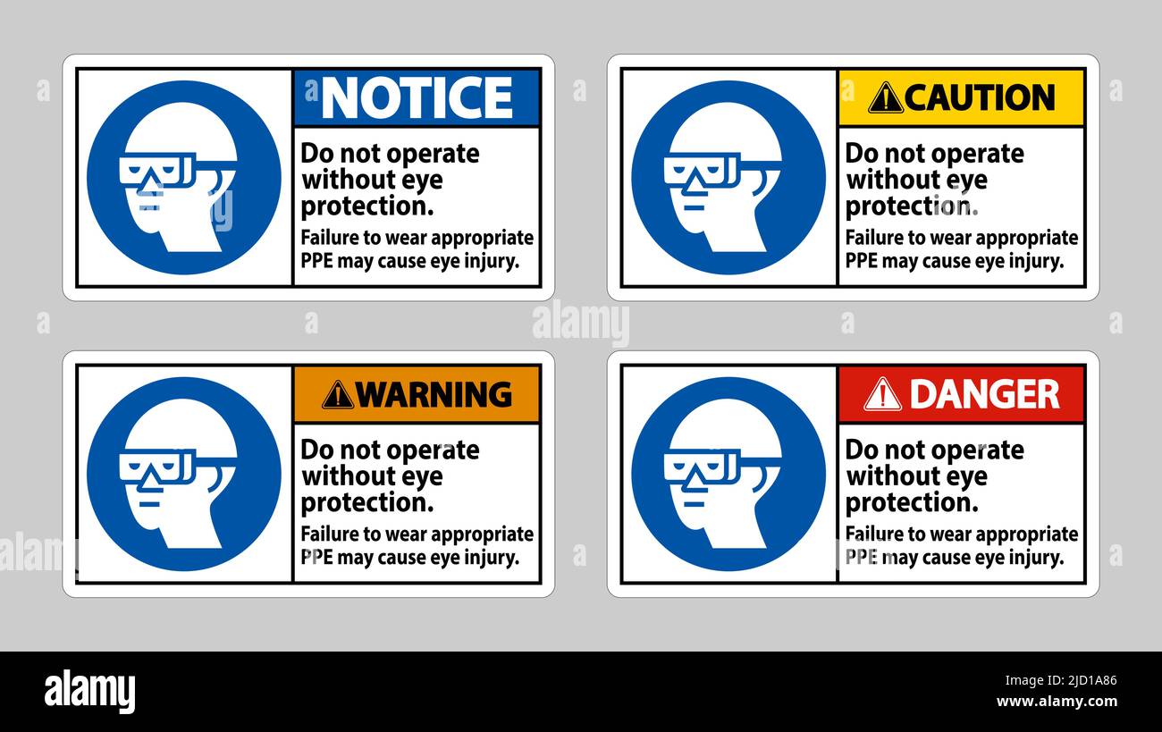 Do Not Operate Without Eye Protection, Failure To Wear Appropriate PPE ...