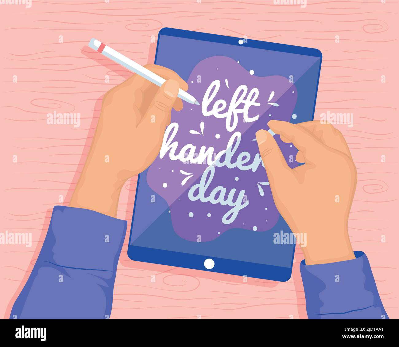 Left hand writing Stock Vector Images - Alamy