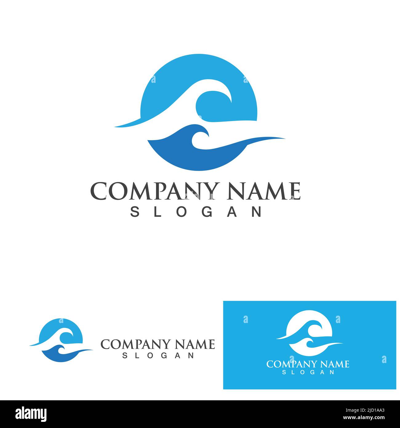 water wave logo design template Stock Vector Image & Art - Alamy