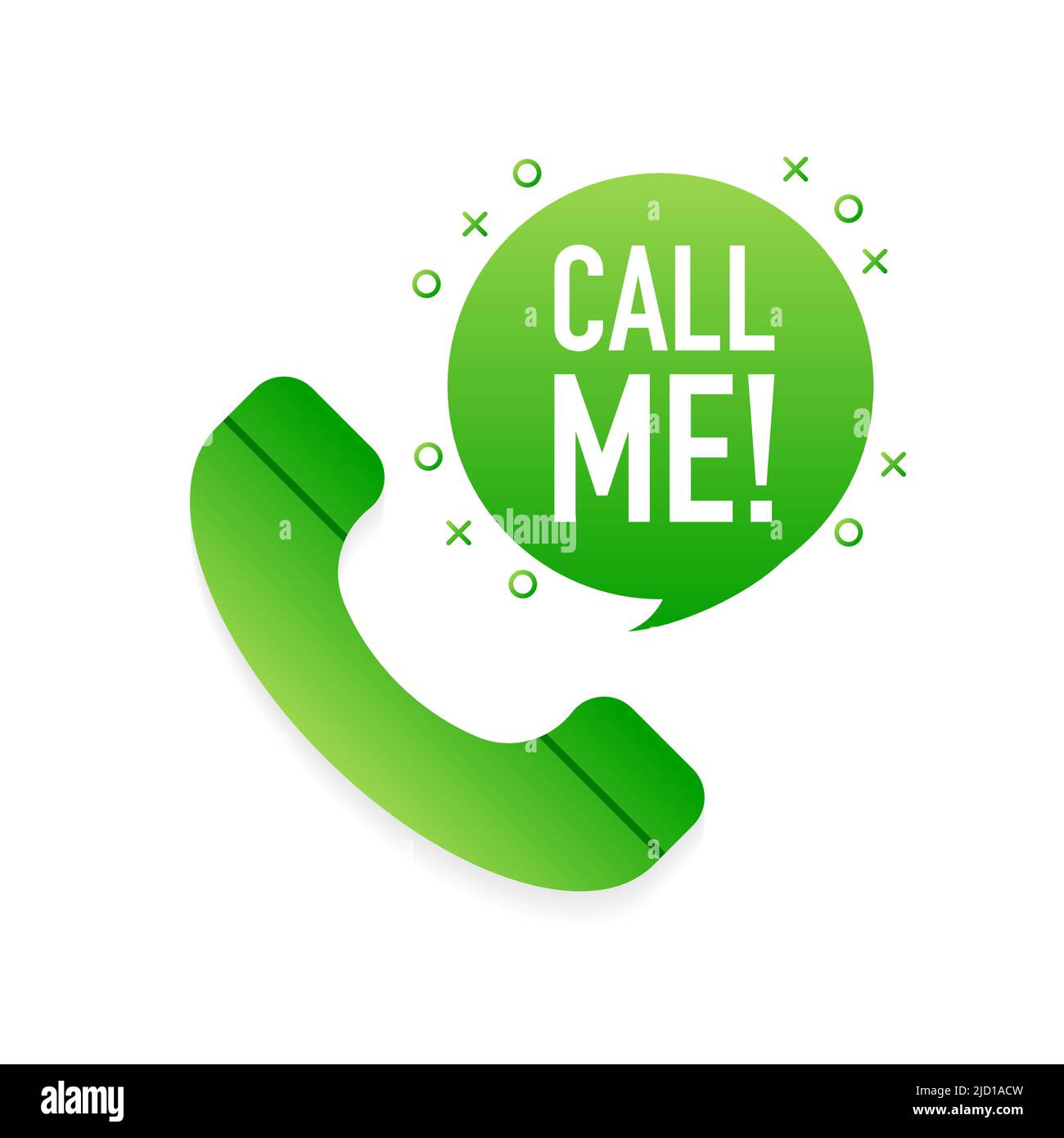 Call me concept with phone icon. Abstract art background vector. Vector ...