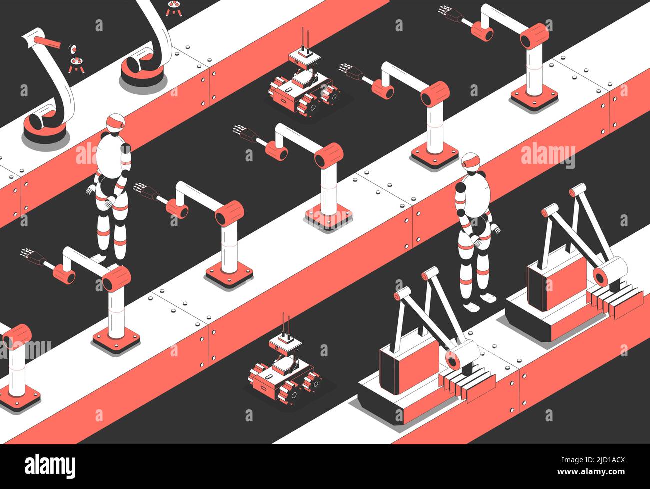 Industrial intelligent manufacturing isometric composition with ...