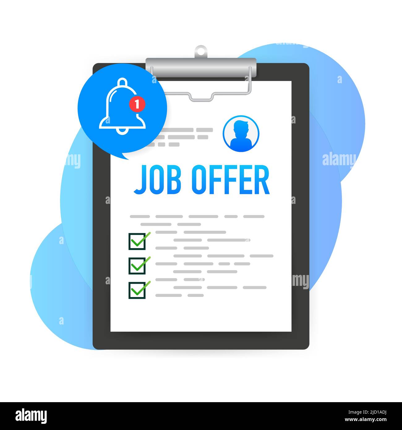 Icon for web design with job offer. Creative vector illustration. Job ...