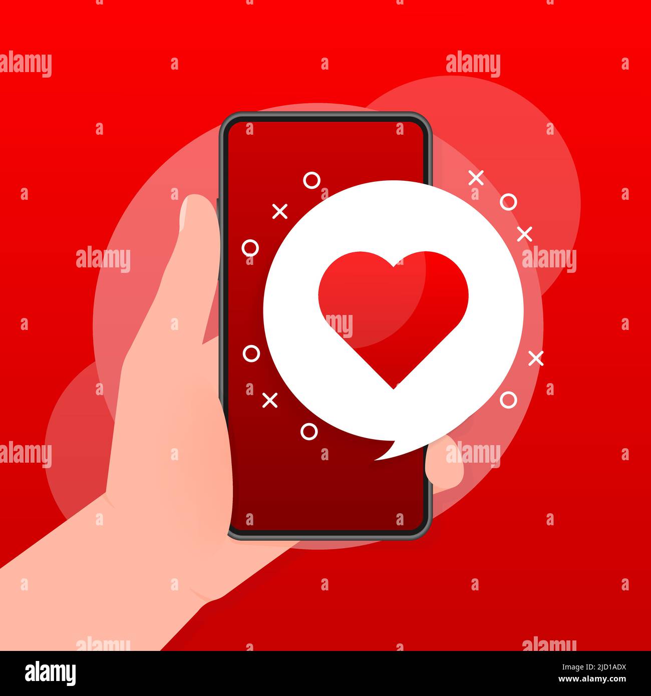 Flat like smartphone for marketing design. Icon for mobile app design ...