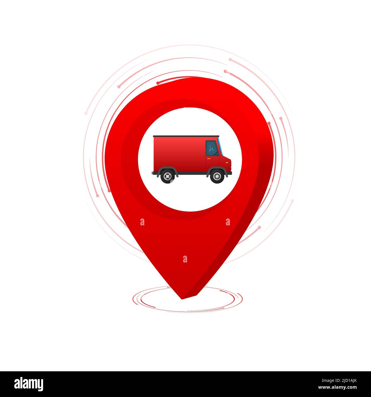 Courier service delivery. location pin vector icon. 3d vector icon ...