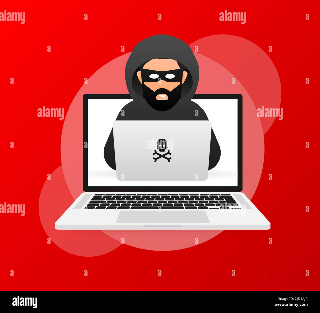 Hacked, great design for any purposes. Internet technology. Cyber crime, hacker attack. Phishing ...