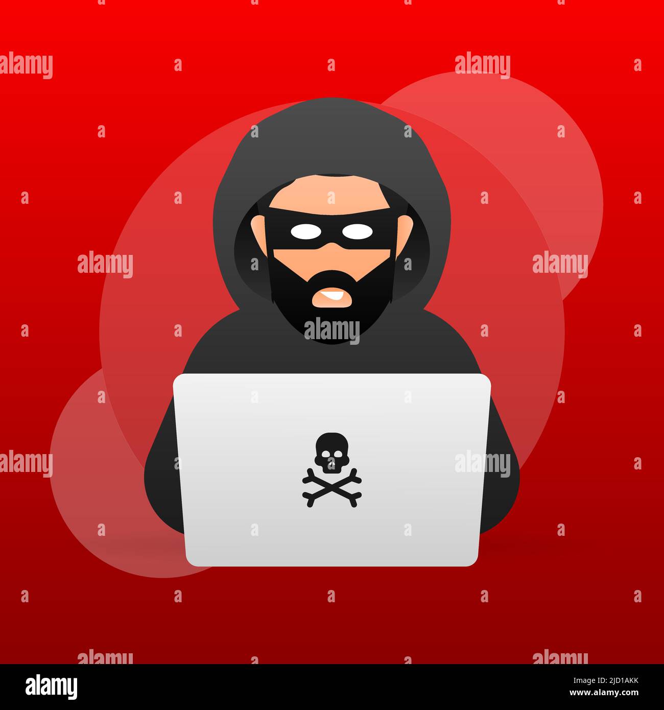 Hacked, great design for any purposes. Internet technology. Cyber crime, hacker attack. Phishing ...