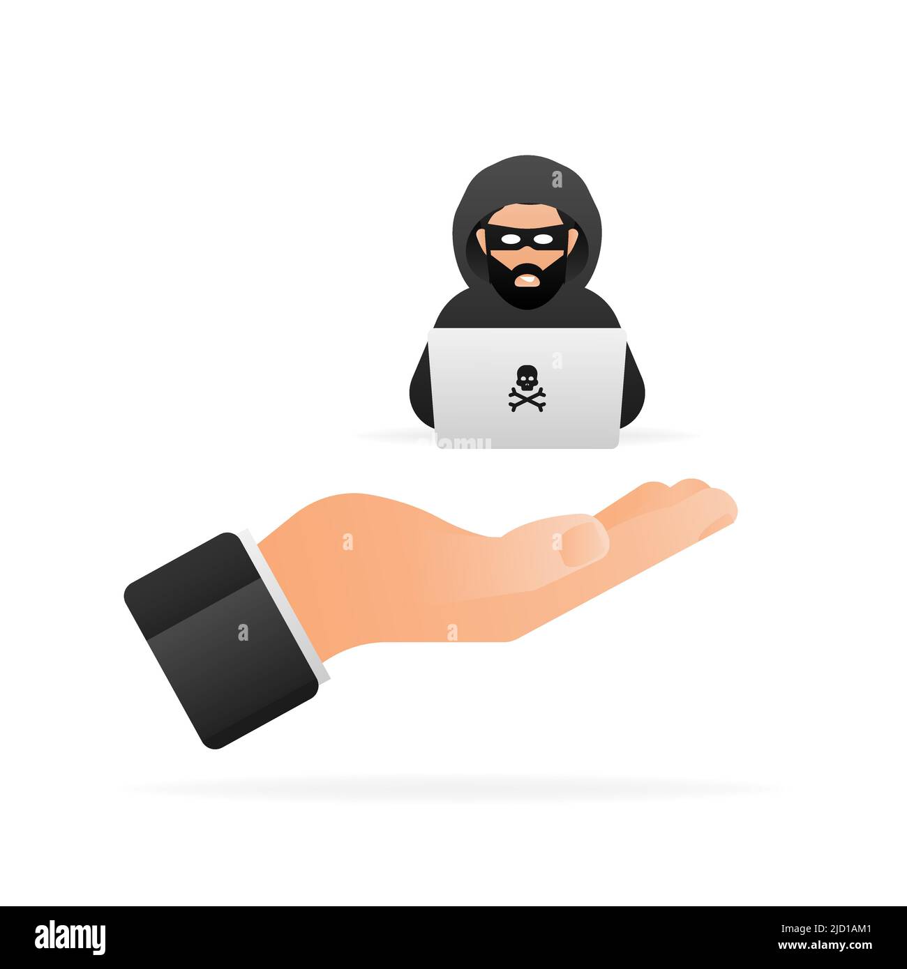 Hacked, great design for any purposes. Internet technology. Cyber crime, hacker attack. Phishing ...