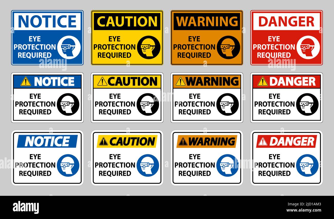 Eye Protection Required on white background Stock Vector Image & Art ...