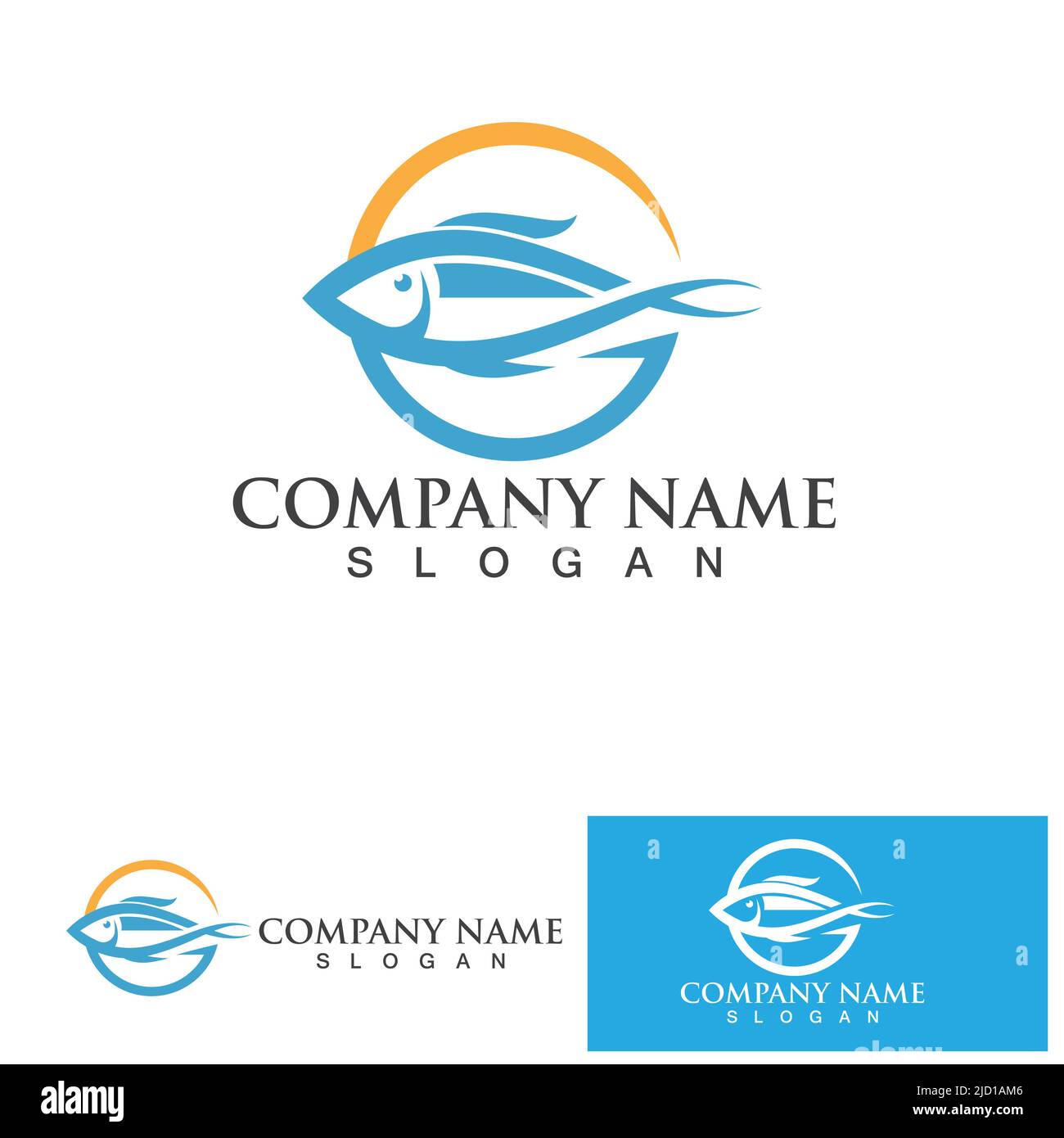 Fish abstract icon design logo template,Creative vector symbol of ...