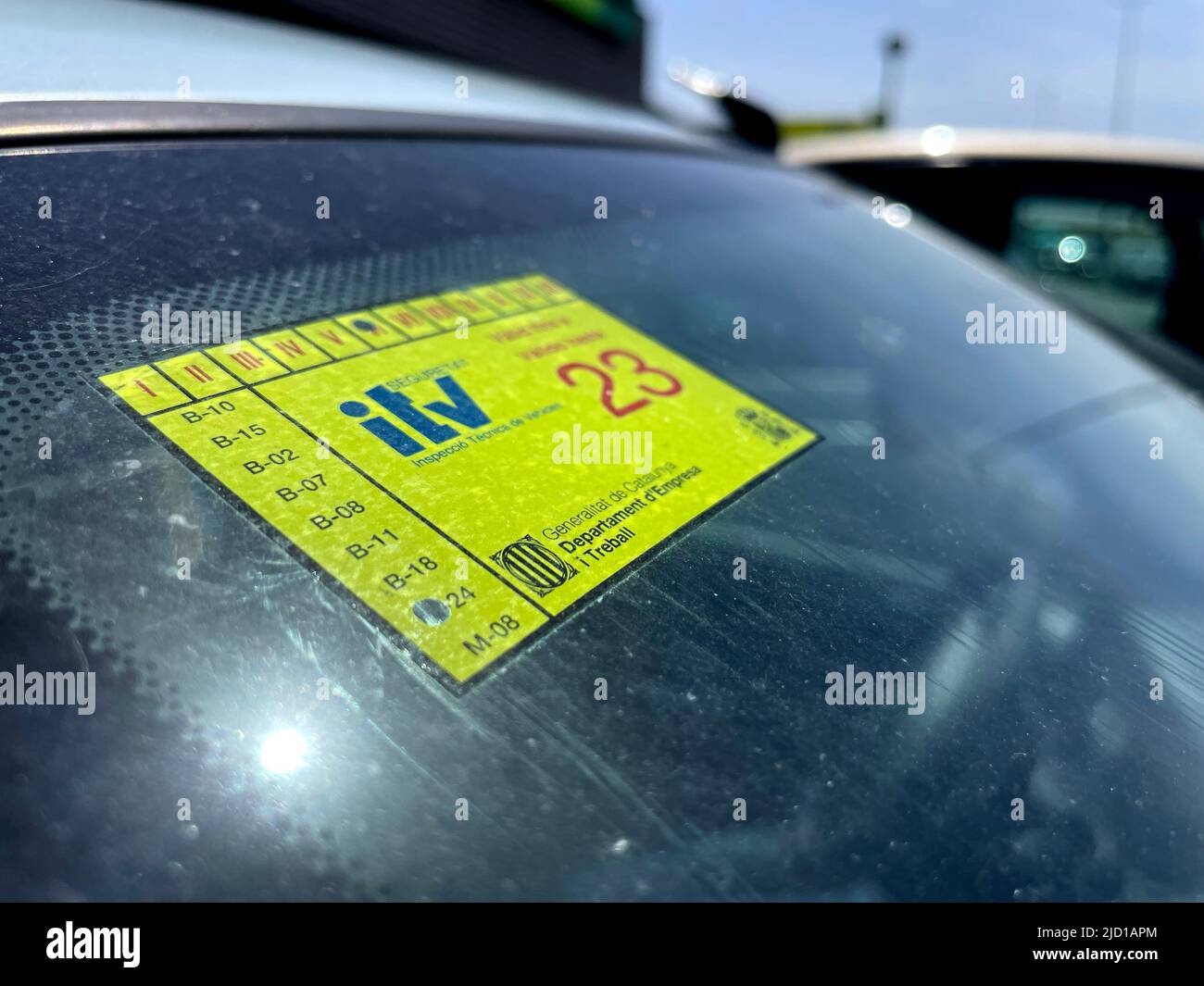 Car inspection sticker hi-res stock photography and images - Alamy