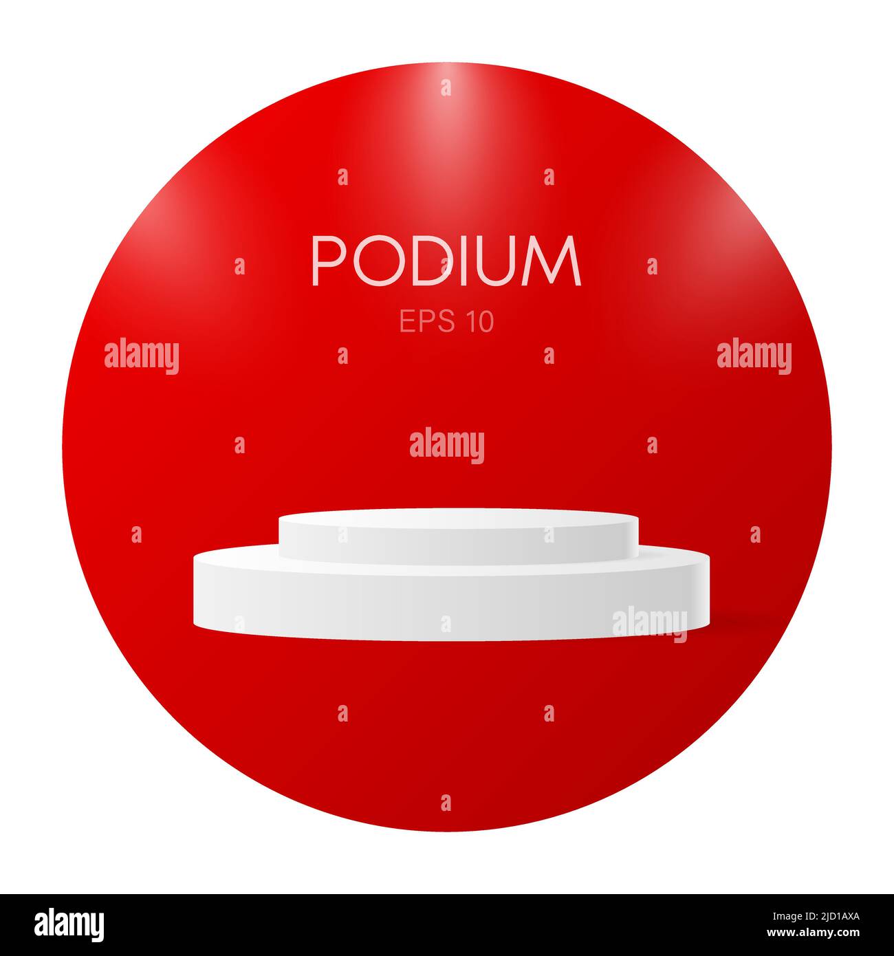 Winner podium. Vector geometric platform. Red technology background ...