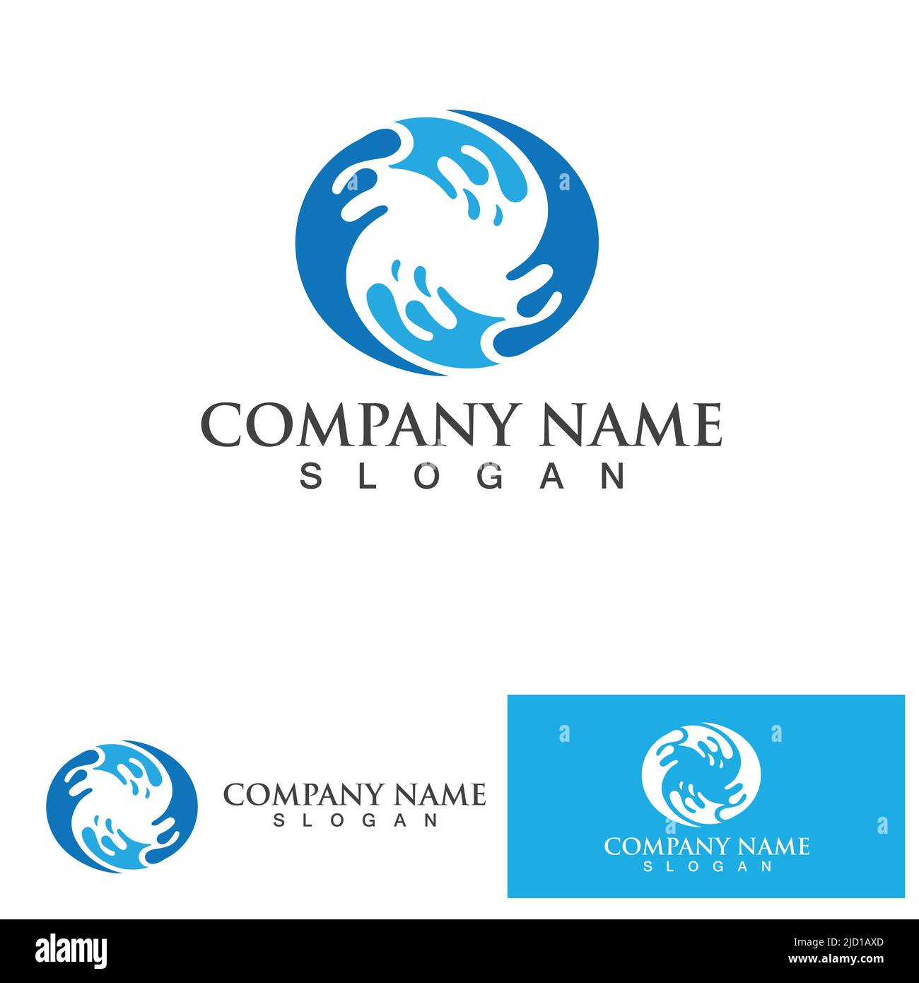 water wave logo design template Stock Vector Image & Art - Alamy