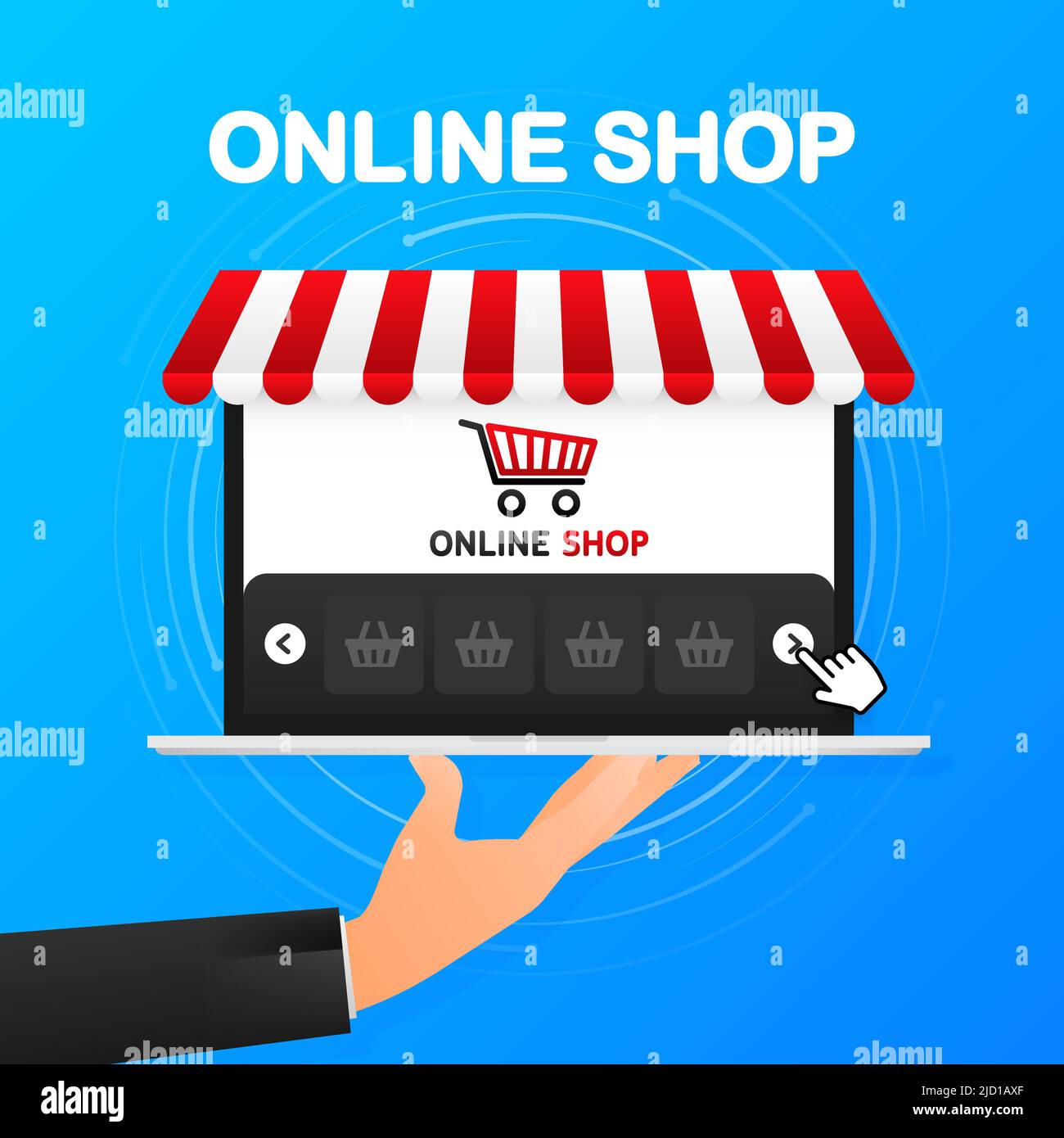 PC with and screen buy. Concept online shopping Stock Vector Image ...