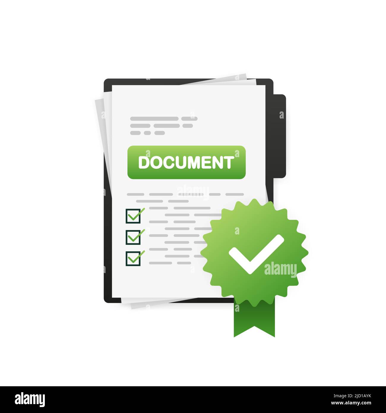Document signing icon. Signing contract simple style. Vector flat ...