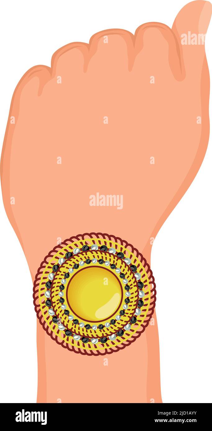 hand with Raksha Bandhan wristband icon Stock Vector Image & Art - Alamy