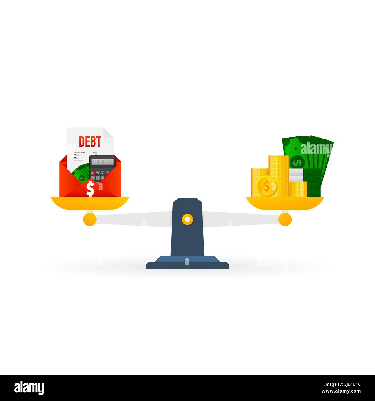 Good debt vs bad debt Stock Vector Images - Alamy
