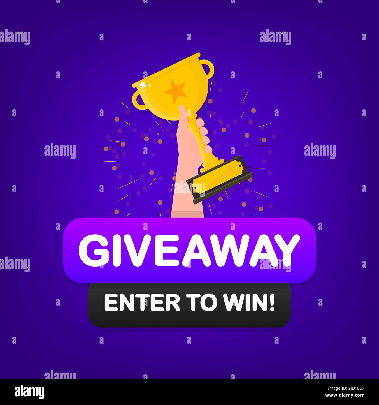 Giveaway logo template for social media post or website banner Stock ...