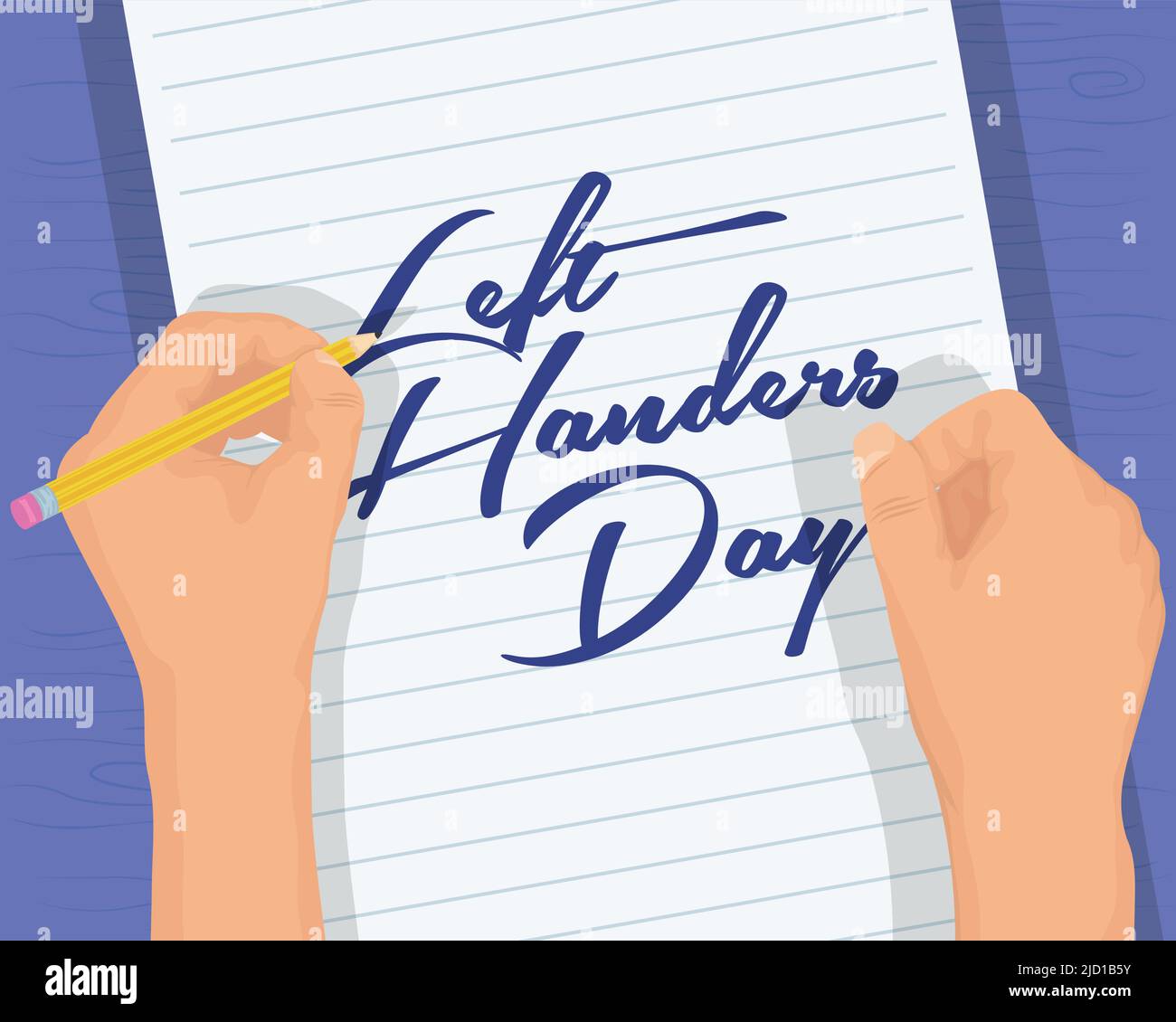 left handers day lettering celebration poster Stock Vector Image & Art ...
