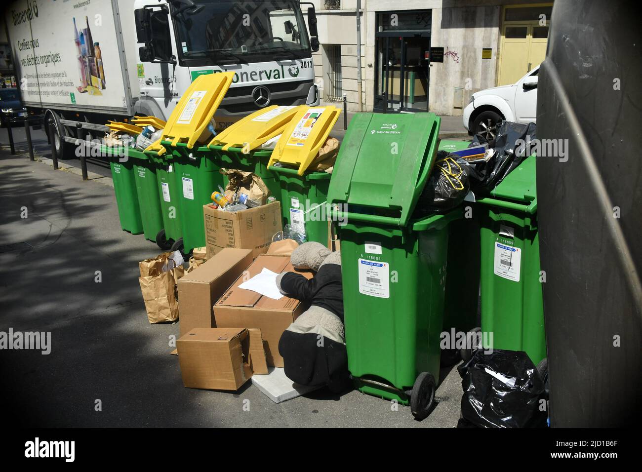 The streets of Paris have been littered with rubbish bins since the ...